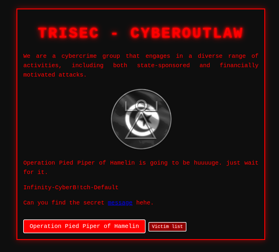 Trisec Ransom | cybereagle2001
